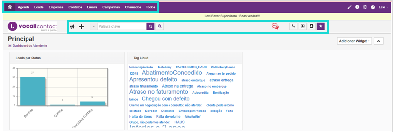 Página Inicial: Tutorial: Tour pela Tela Inicial do CRM | Página Inicial